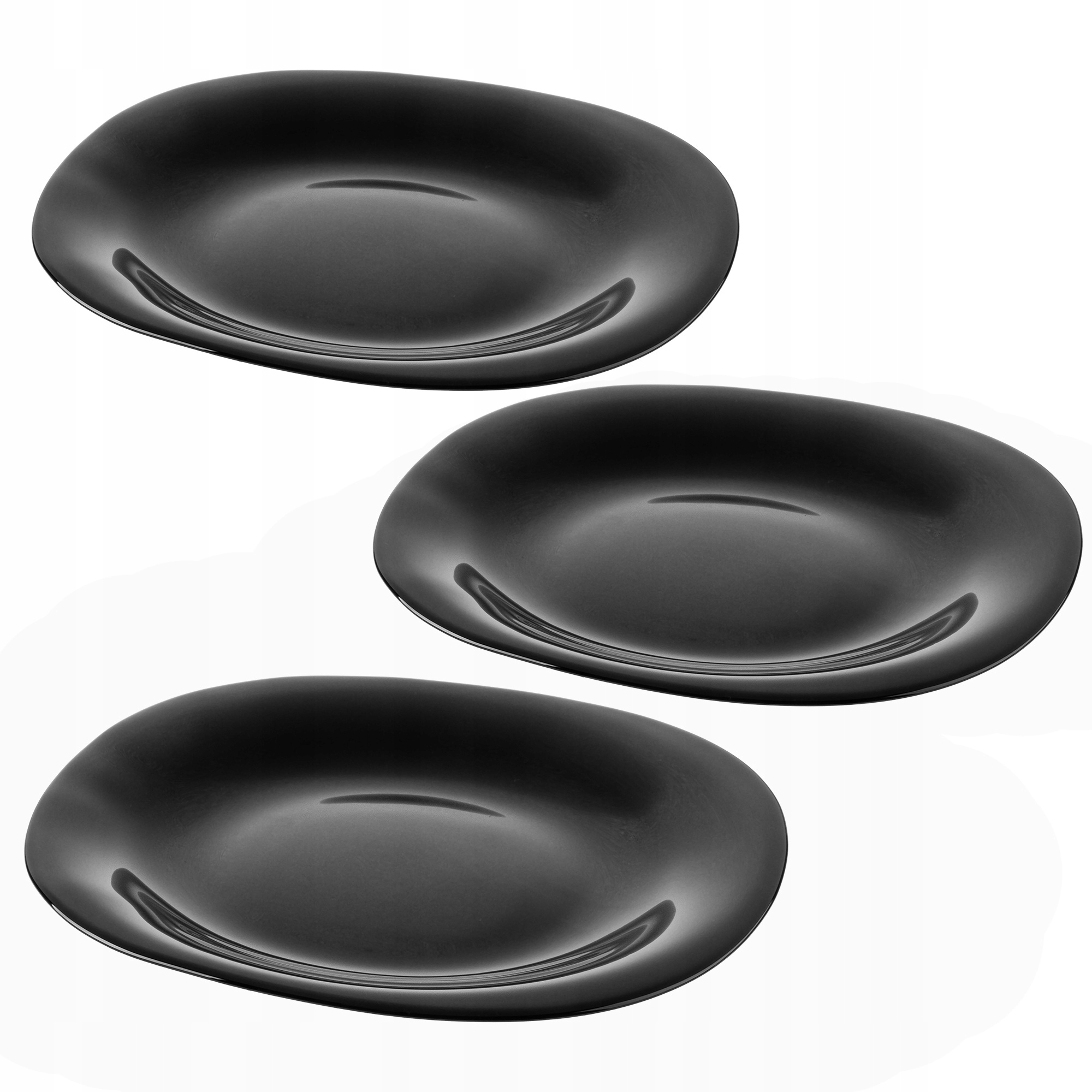 Talerz Deserowy 21cm Talerze Zestaw Talerzy Czarny - Arena.pl