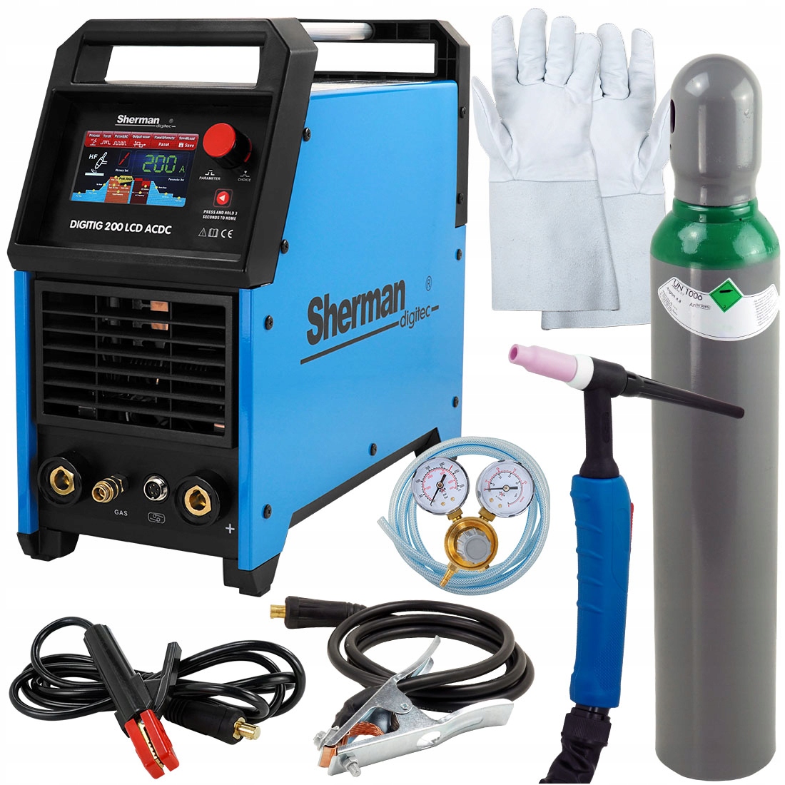 Spawarka TIG AC/DC Sherman 200A MMA LCD inwertor (5904624035224) • Cena, Opinie • Spawarki ...