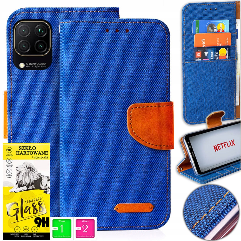 Etui z klapką Macktel do Huawei P40 Lite OBUDOWA CANVAS CASE ...