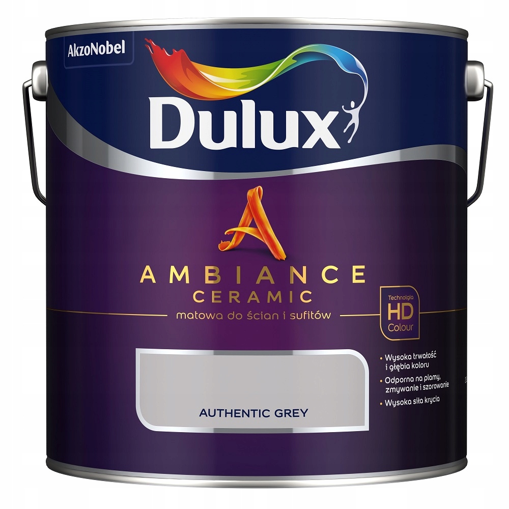 Nástěnná keramická barva Dulux 2,5 l Authentic Grey mat - Allegro