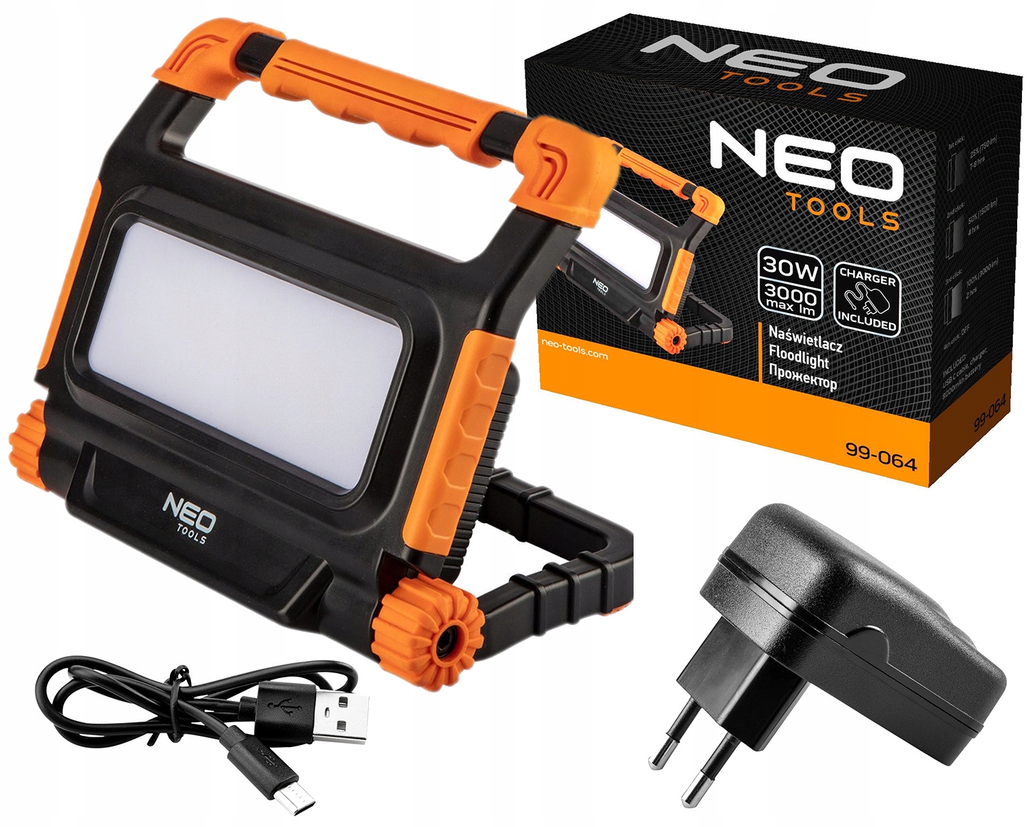 NEO Halogen akumulatorowy lampa 3000 lm LED IP54 (5907558464887) • Cena ...