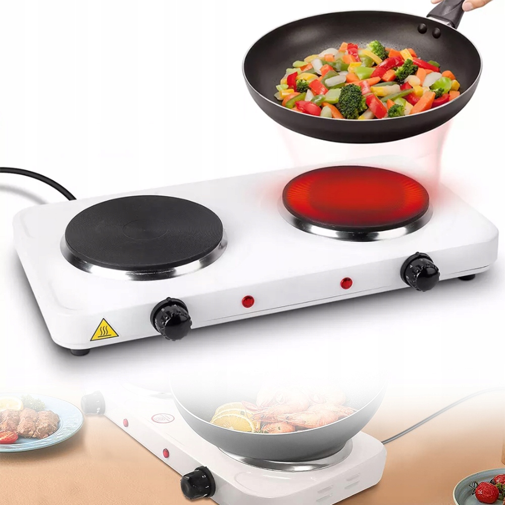 ELEKTRICKÝ DVOUPLOTÝNKOVÝ TURISTICKÝ VAŘIČ 2000 W - Allegro