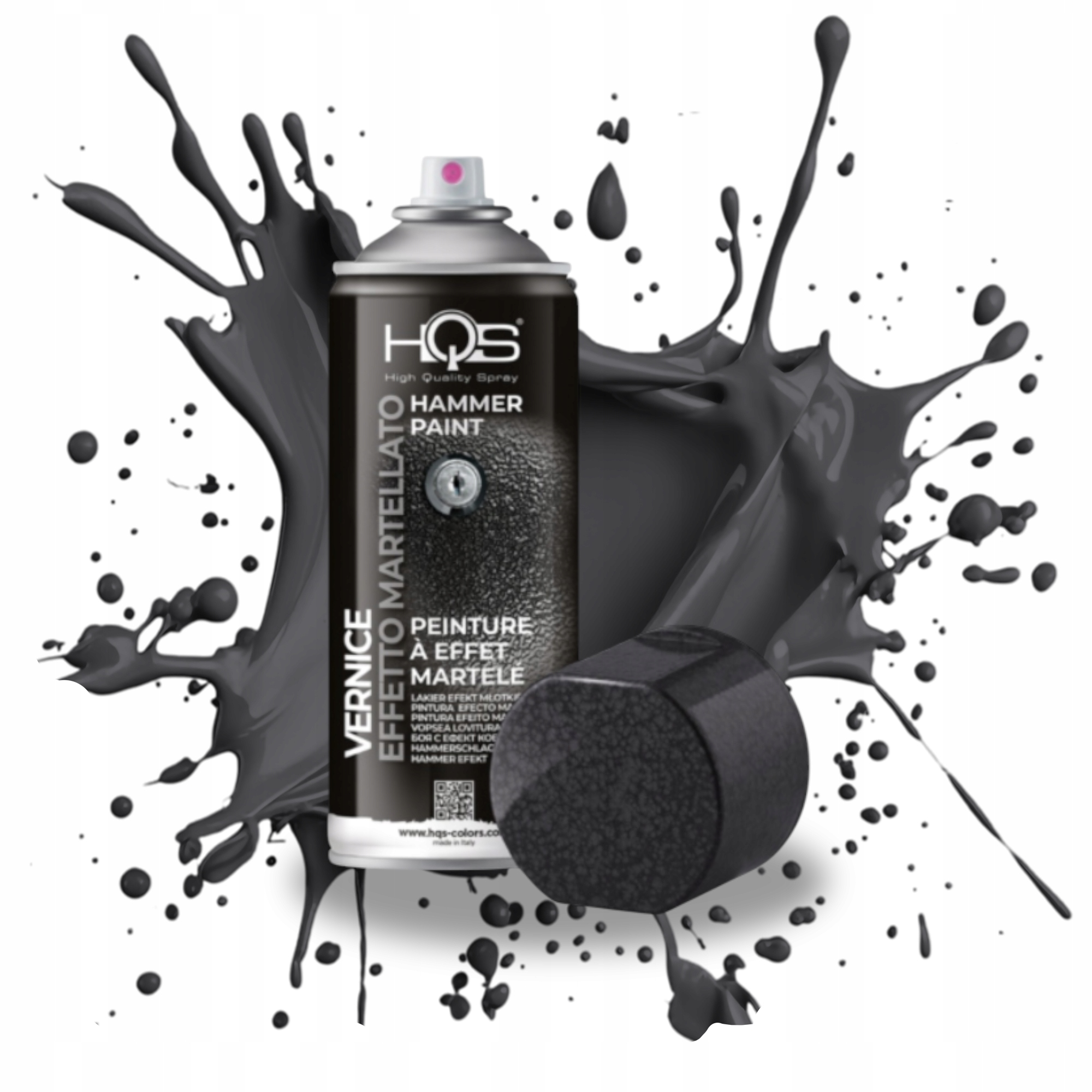 HQS SPRAY LAKIER FARBA Z EFEKTEM MŁOTKOWANIA 400ML MŁOTKOWY ANTRACYT ...
