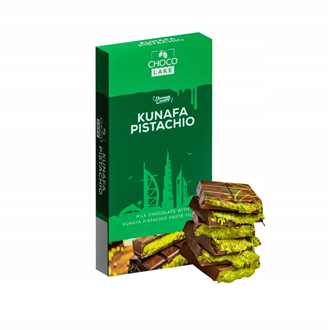 Czekolada Dubajska Pistacjowa Choco Lake Kunafa Pistachio 190g ...