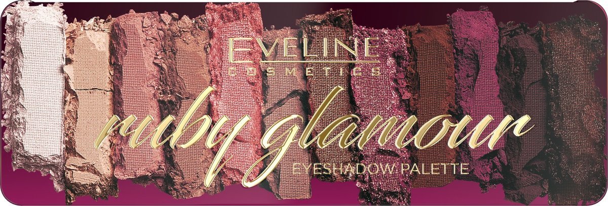 Eveline Cosmetics Ruby Glamour Paleta 12 cieni do powiek (5901761998139 ...