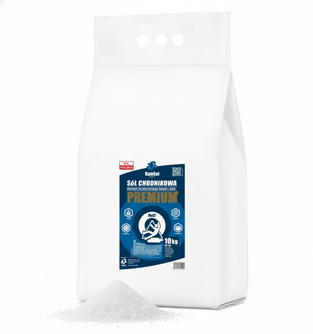 Sól chodnikowa drogowa KamSol Premium 10kg - z antyzbrylaczem. • Opinie ...