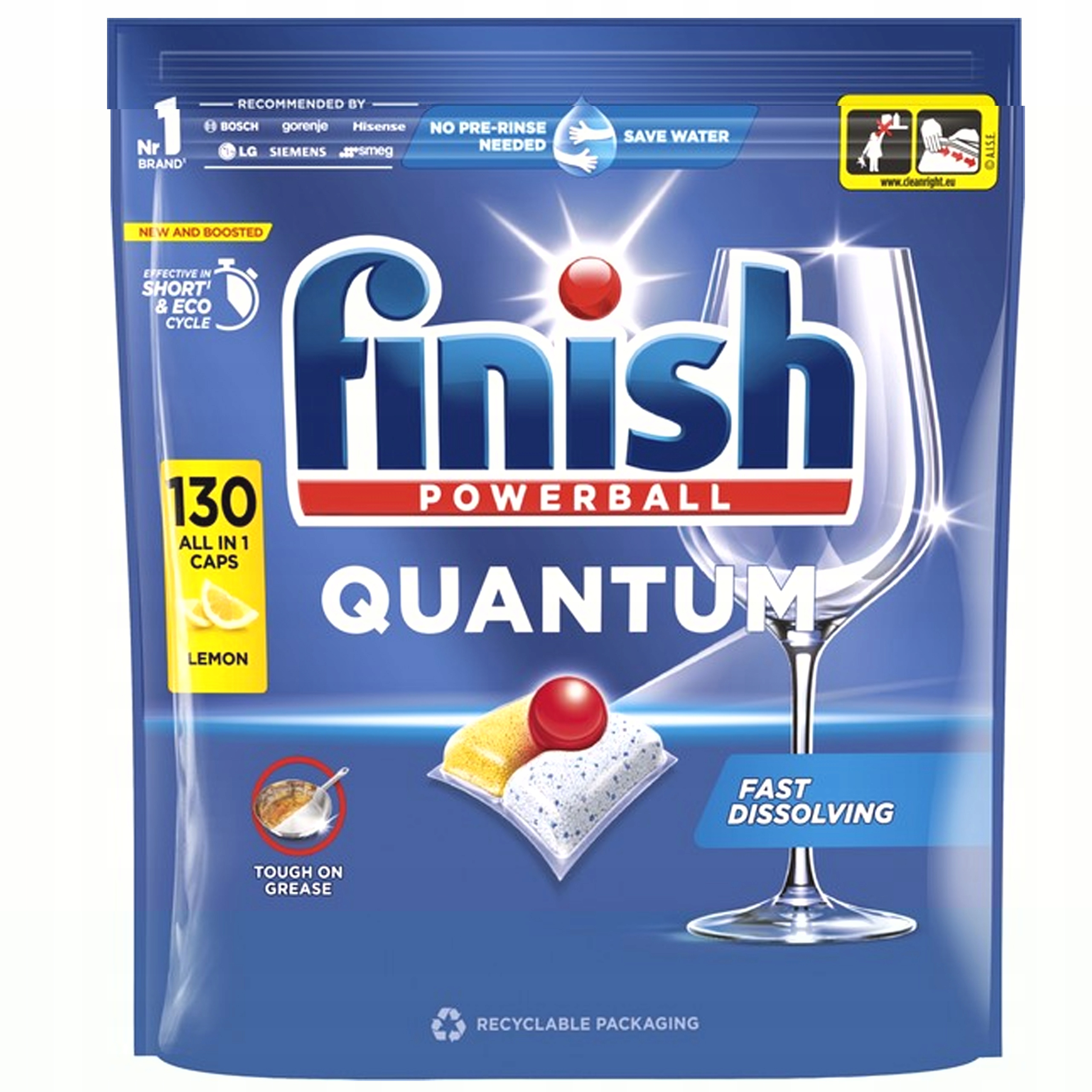 Kapsuly do umývačky riadu Finish Quantum All in 1 lemon 130 kusov ...