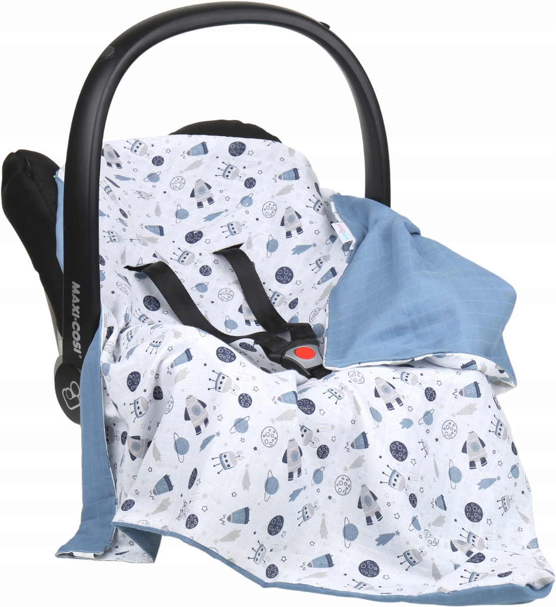 BABYMAM MUŚLINOWY OTULACZ KOCYK NOSIDEŁKA FOTELIKA (5903672166065 ...