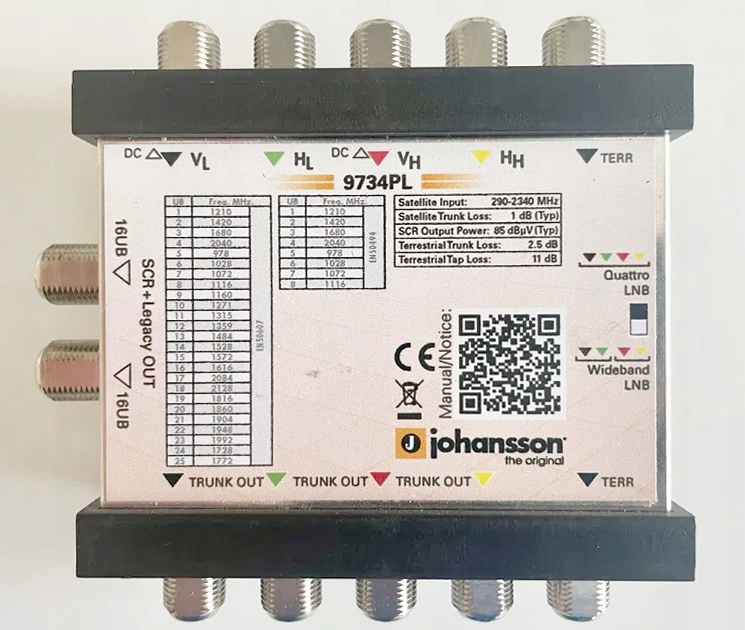 MULTISWITCH UNICABLE JOHANSSON 9734PL 5/2 dSCR - Sklep, Opinie, Cena w ...