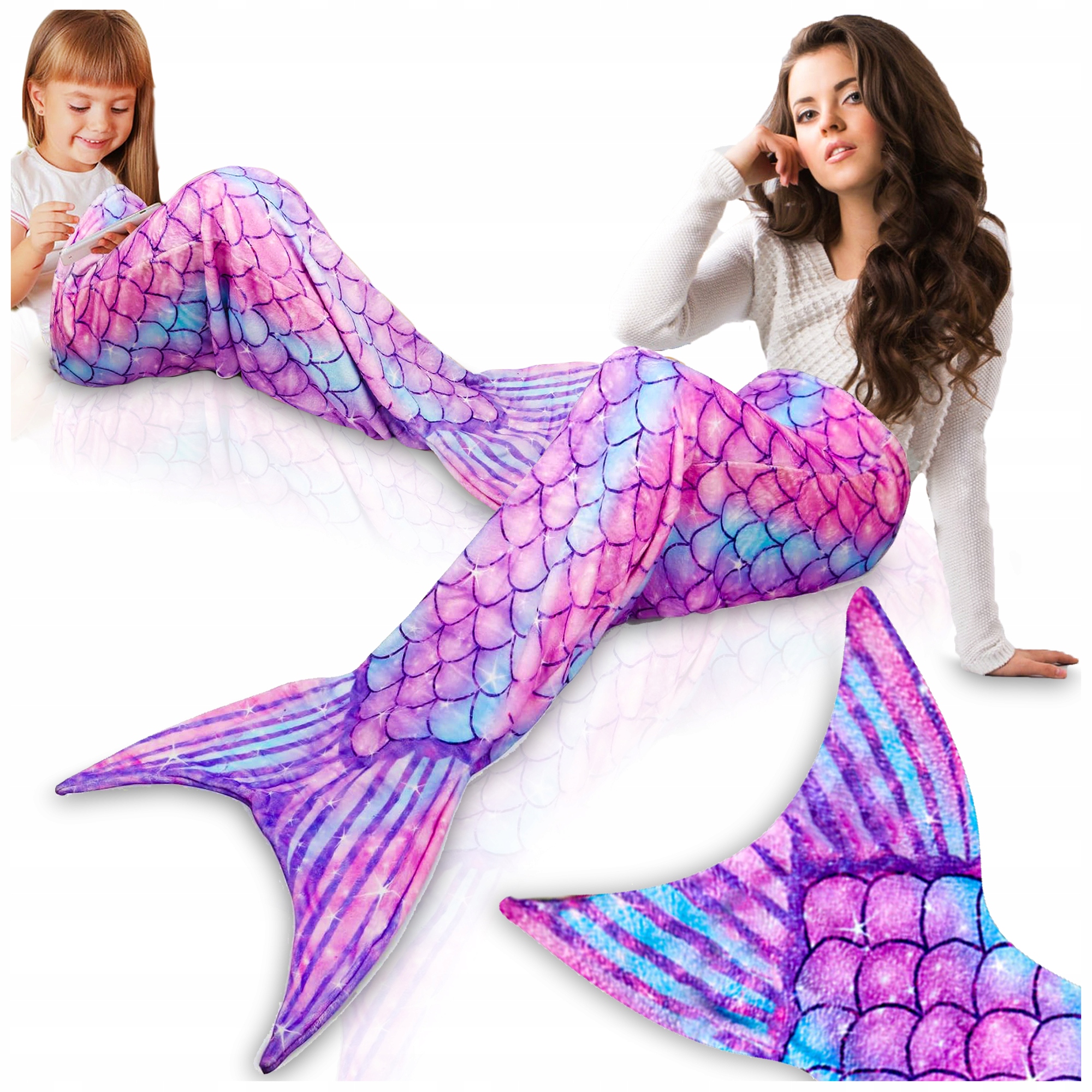 Kocyk Syreni Ogon dla Dzieci - Niska cena na Allegro