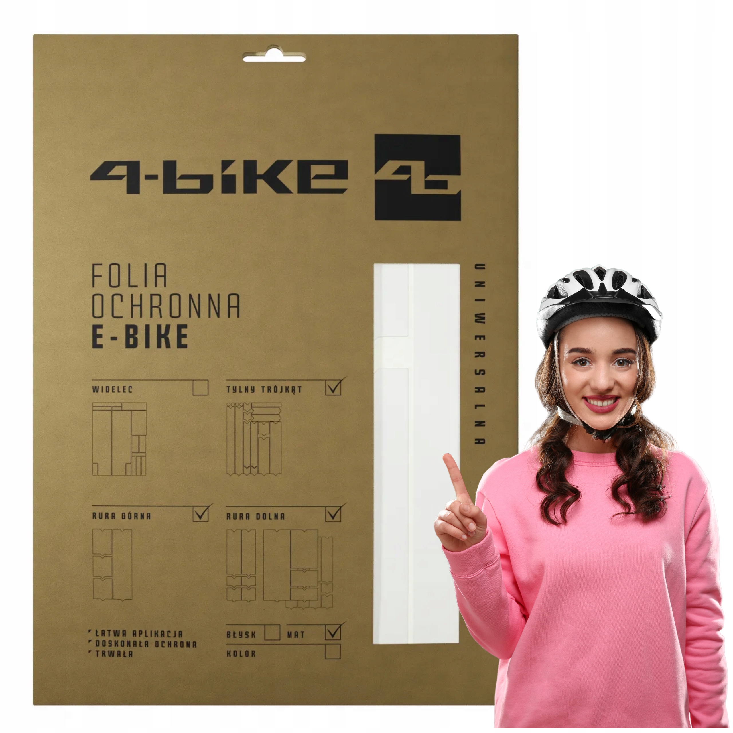 FÓLIE NA KOLO SAMOLEPKY MAT BACKBONE FULL E-BIKE SAMOREGENERAČNÍ - Allegro