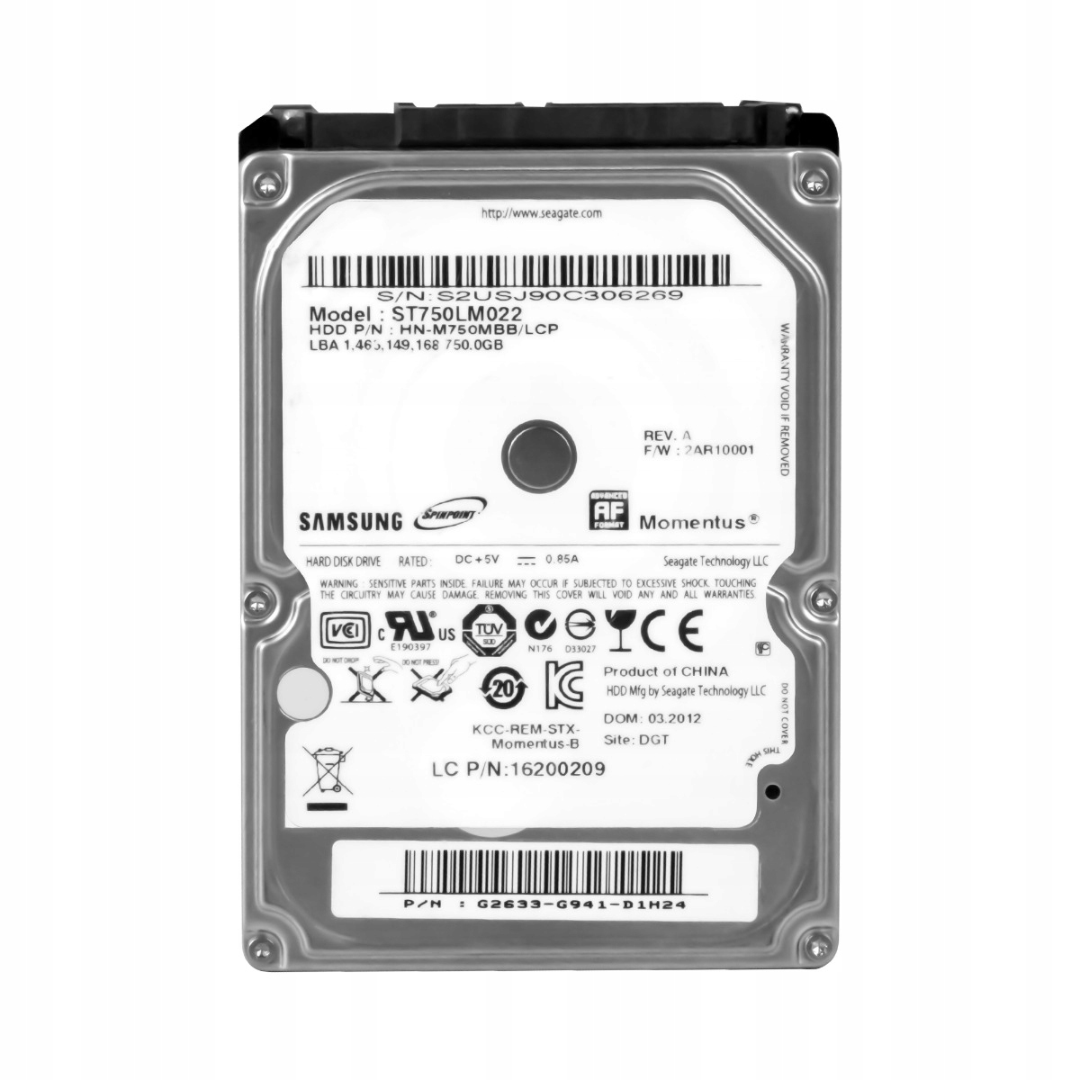 Dysk twardy Samsung Momentus ST750LM022 750GB SATA II 2,5" • Cena ...
