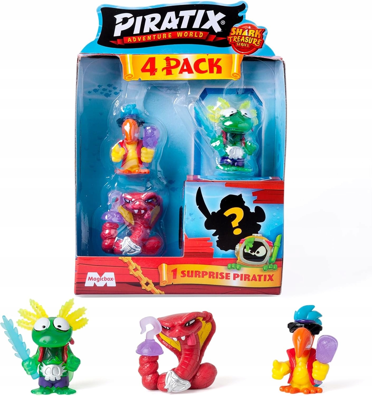 MagicBox - Piratix seria 2 - Shark Treasure - 4-PACK - zestaw 4 figurek ...