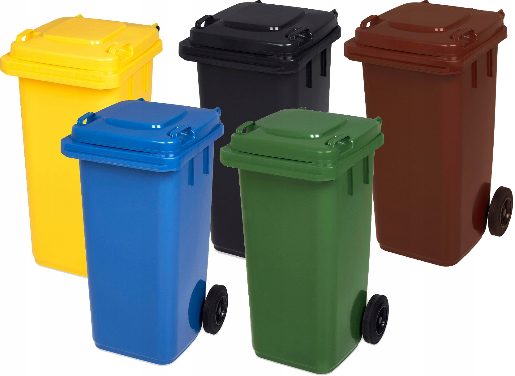 POJEMNIK KOSZ 240L NA ŚMIECI ODPADY SEGREGACJA x5 13415080528 - Allegro.pl