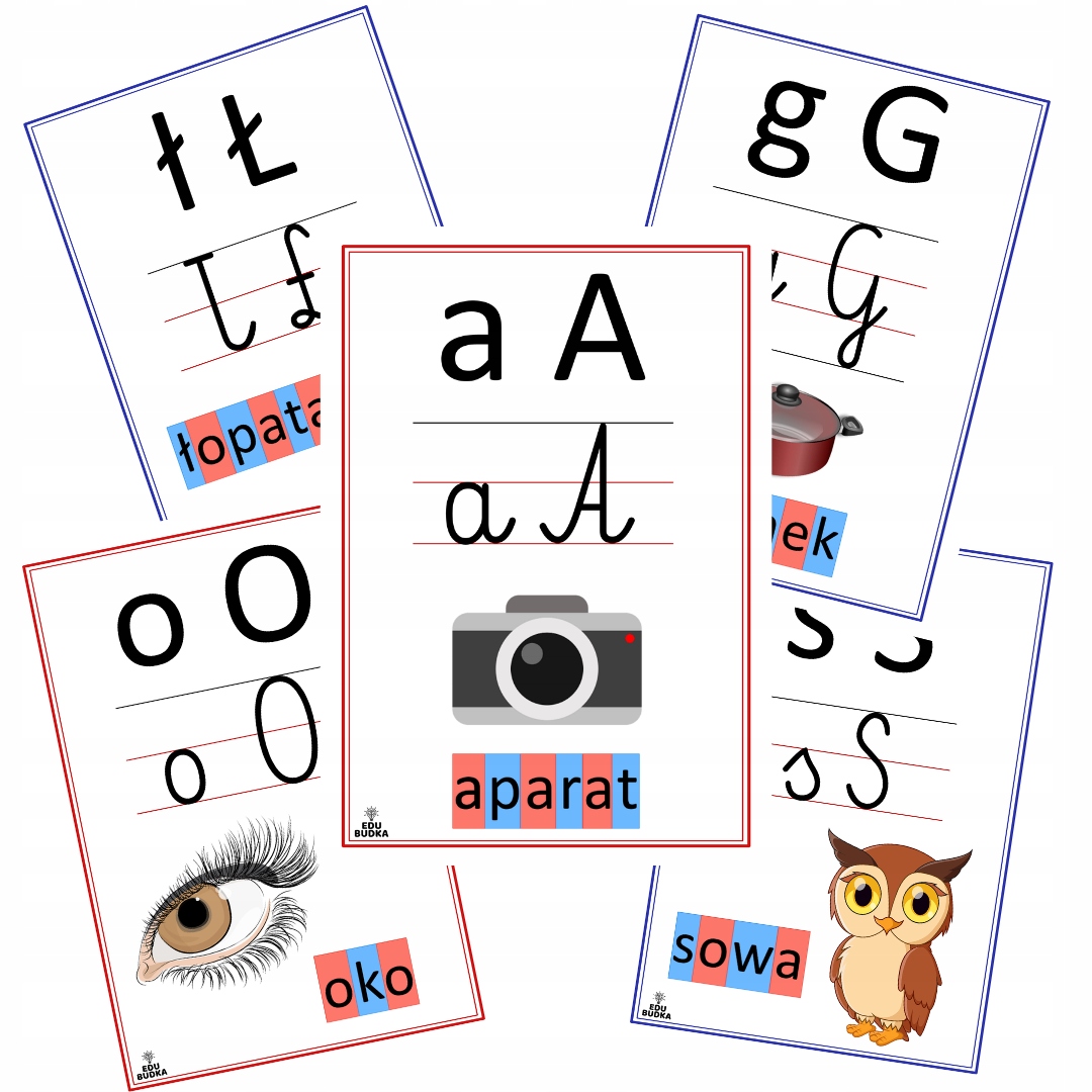 ALFABET Plansze pokazowe dla dzieci Edubudka (9697893062) | Podręcznik ...