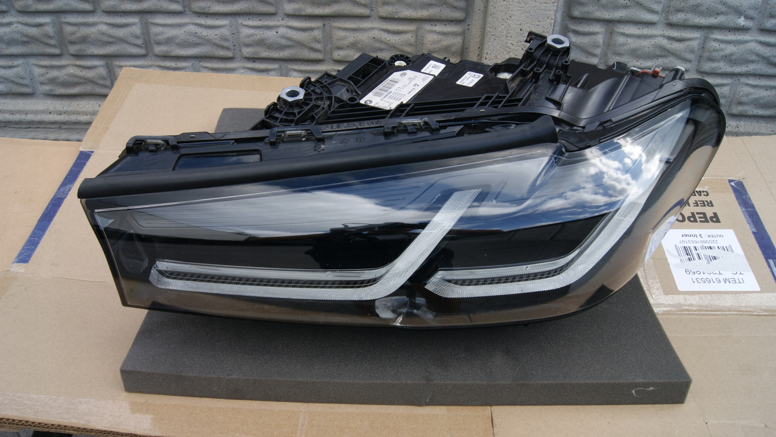 BMW 5 G30 G31 LIFT LCI FULL LED ADAPTIVE LAMPA LEWA PRZÓD SHADOW BLACK ...