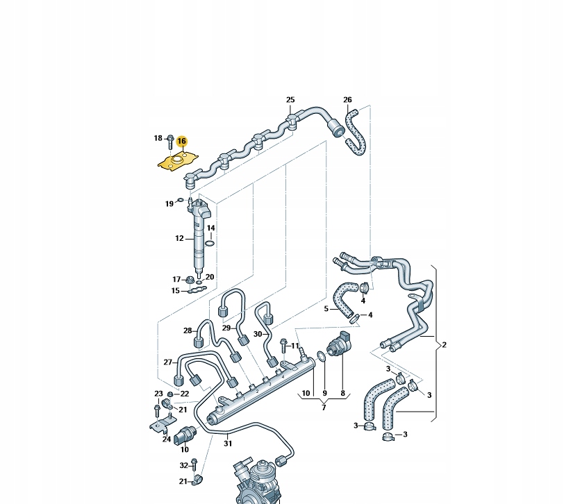 Audi OE 059103113G zaślepka osłona podkładka wtryskiwacza • Cena ...