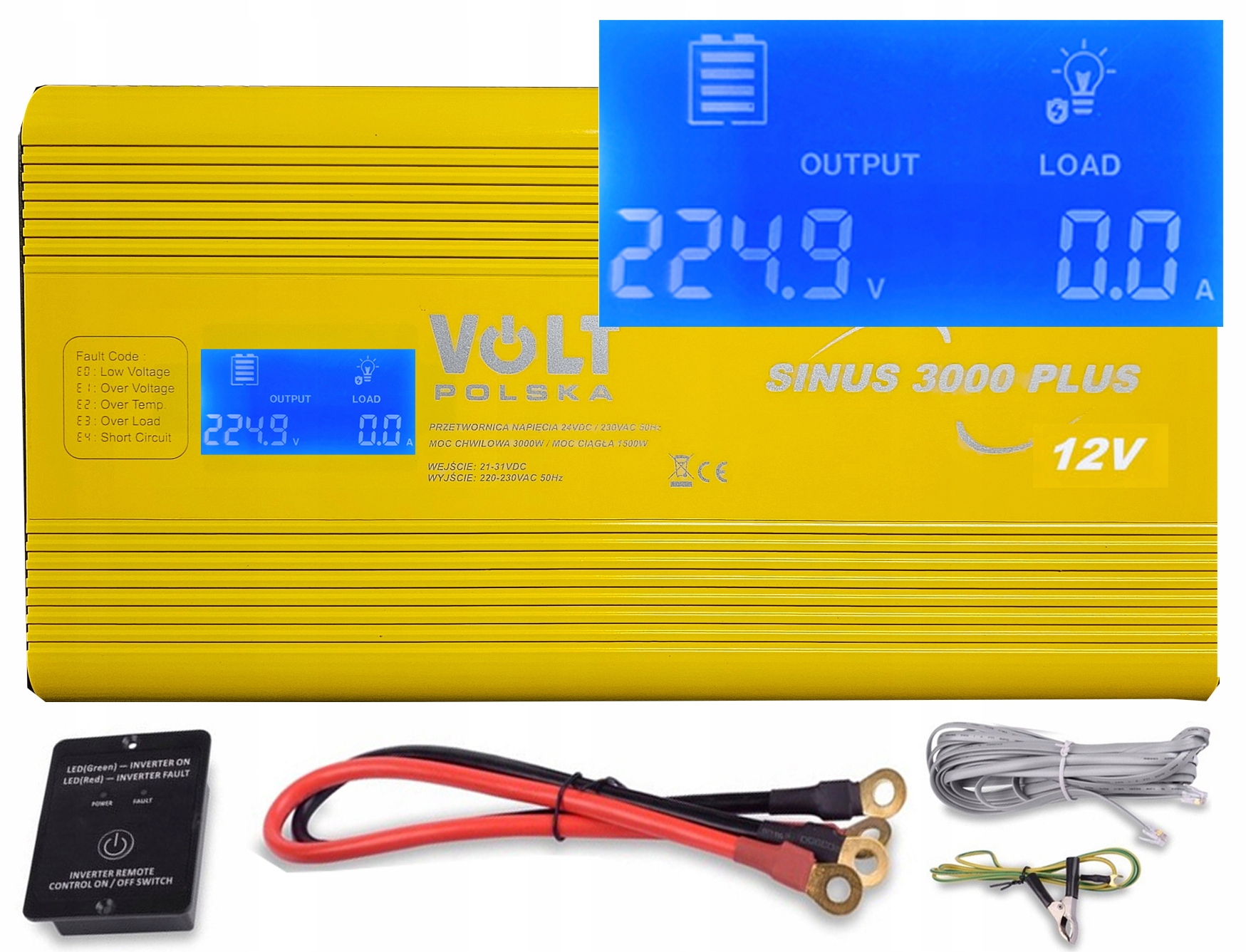 Przetwornica 12-230v 3000w Volt - Niska cena na Allegro