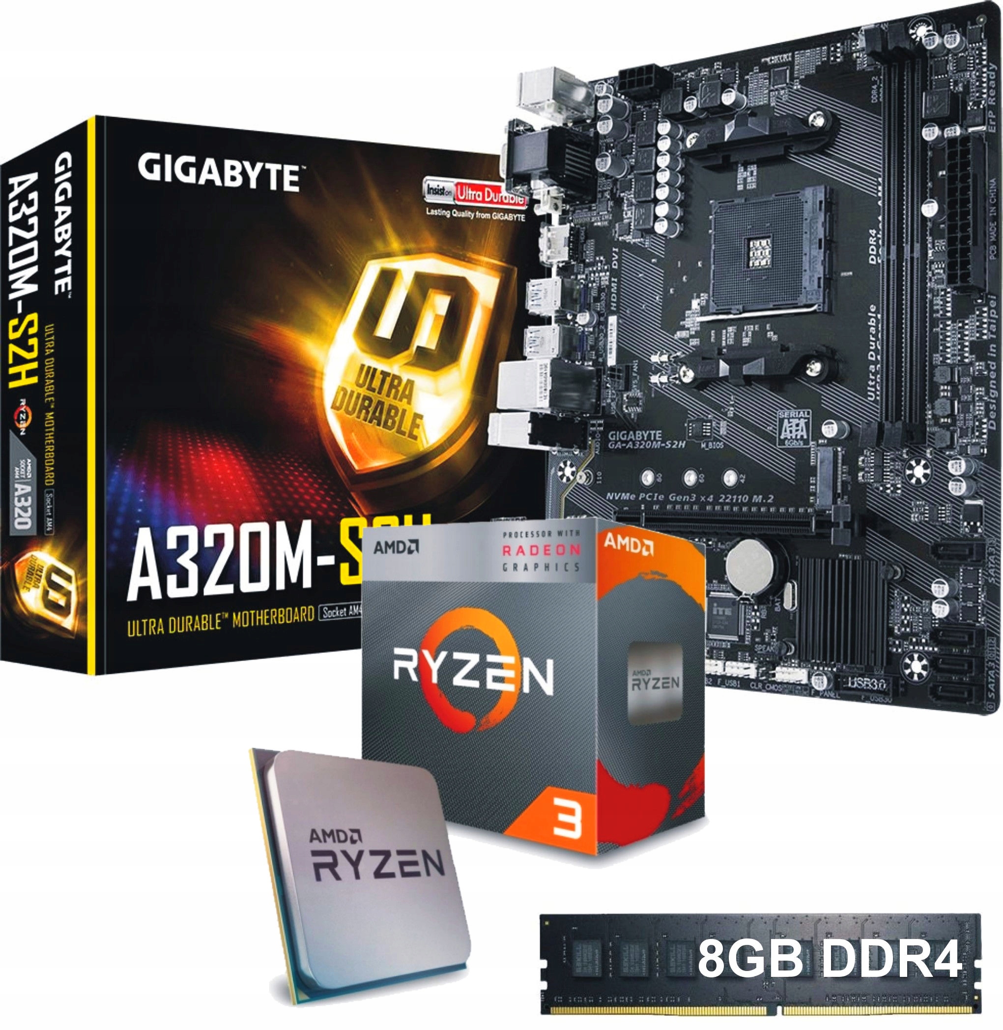 Zestaw Procesor AMD Ryzen 3 + Płyta AM4 + 8GB DDR4 w Nysa - Sklep ...