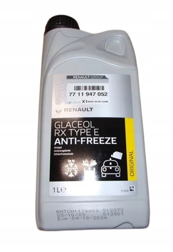 PŁYN DO CHŁODNICY ORYGINAŁ RENAULT GLACEOL RX TYPE E OE 7711947052 1 L ...
