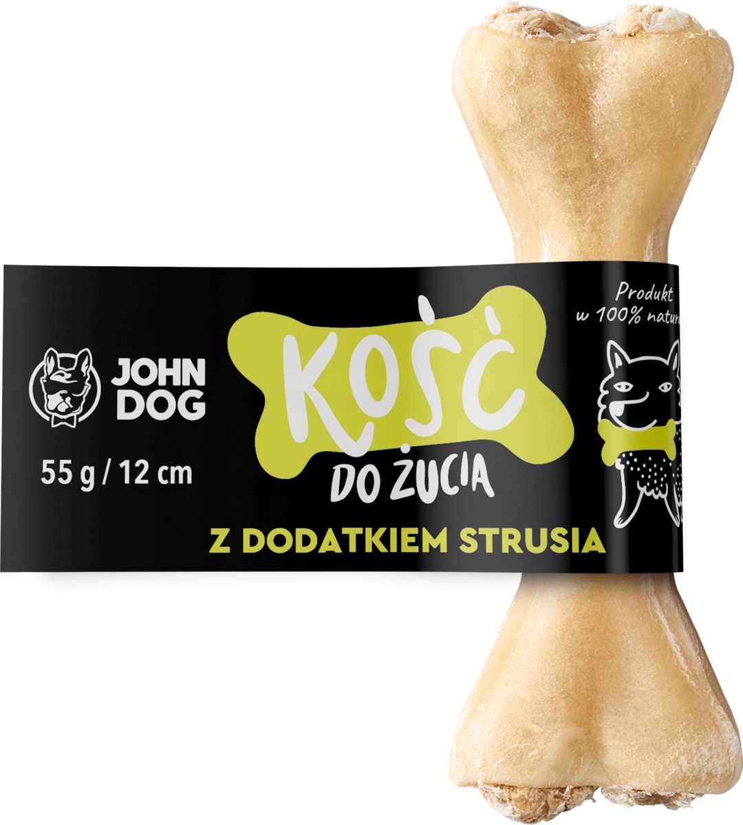 John Dog Kość ze strusiem 12 cm (5903246844313) • Cena, Opinie ...