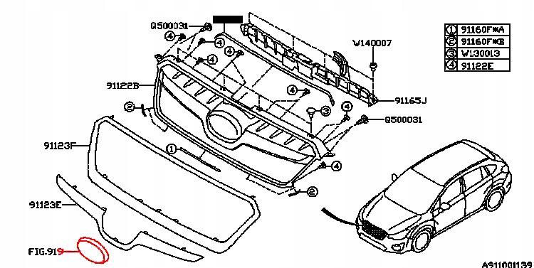 93013FJ000 - SUBARU IMPREZA 2012 - ЭМБЛЕМА ЛОГОТИП ЗНАК ГРИЛЬ купити на ...