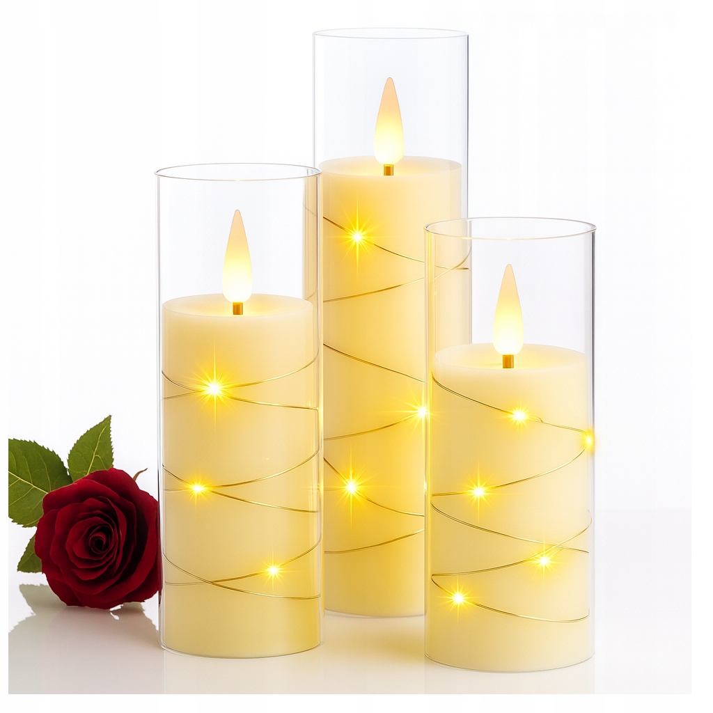 LED-ES MÉCSESBETÉT GYERTYA ELEKTROMOS MÉCSES HÁZBAN LED LÁNGGAL ...