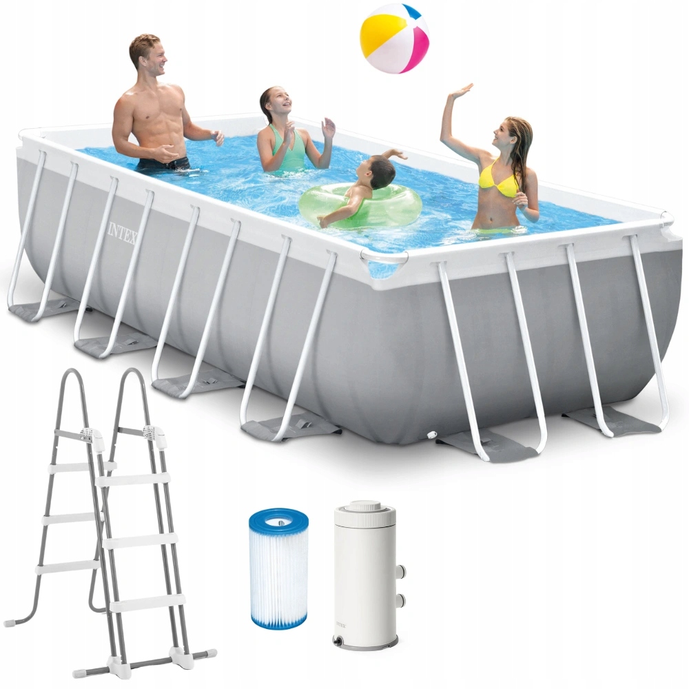 Basen ogrodowy stelażowy Prism Frame Rectangular 400x200x100 INTEX ...