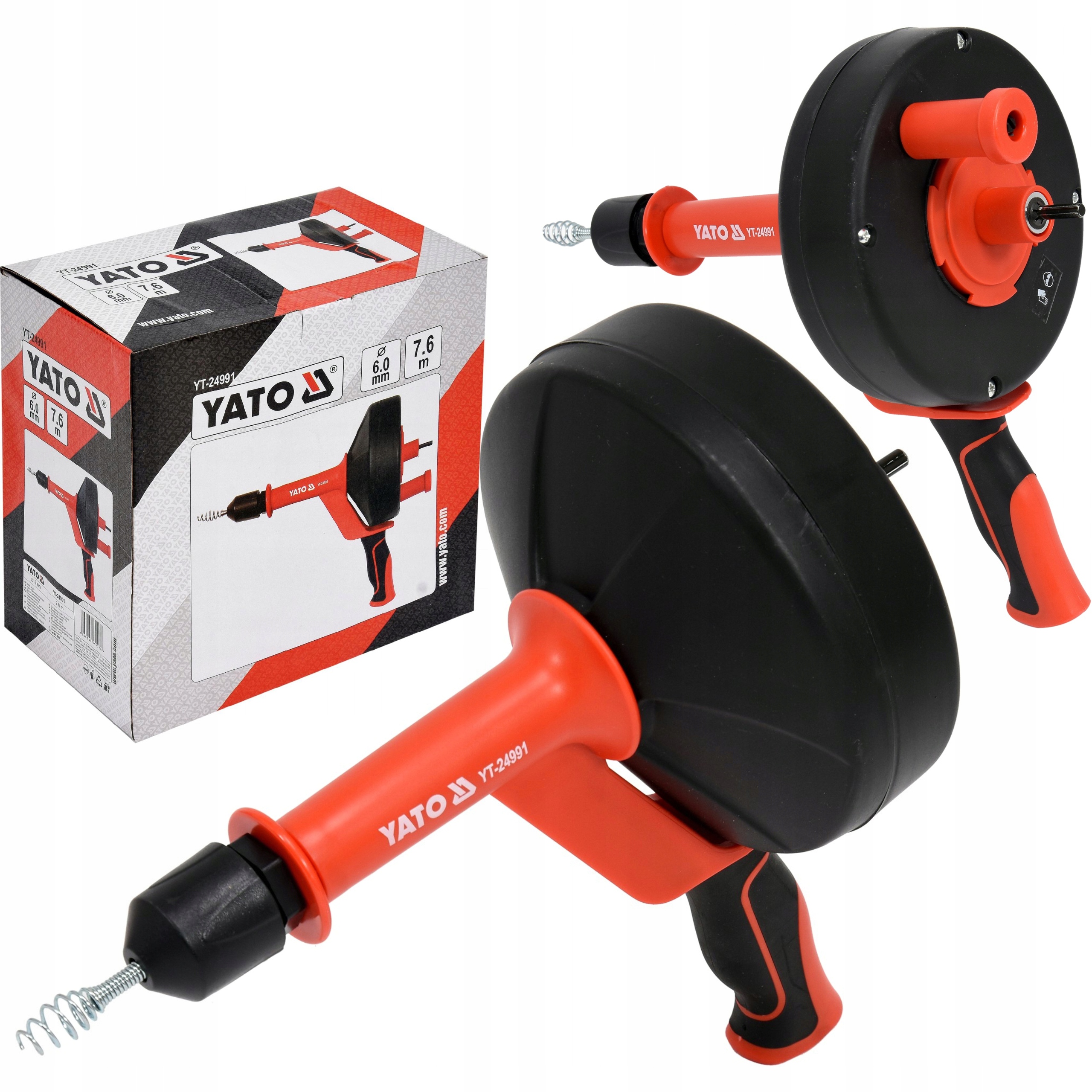 YATO SPIRALA KANALIZACYJNA DO UDRAŻNIANIA RUR NA WIERTARKĘ 7,6M YT ...