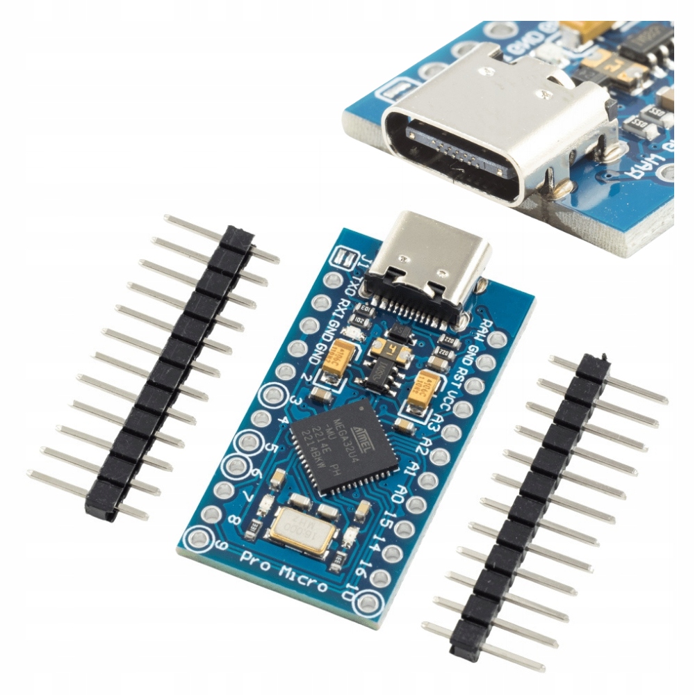PRO Micro Leonardo moduł zgodny z Arduino USB-C klon z ATmega32U4 16MHz ... PRO Micro Leonardo moduł zgodny z Arduino USB-C klon z ATmega32U4 16MHz ...