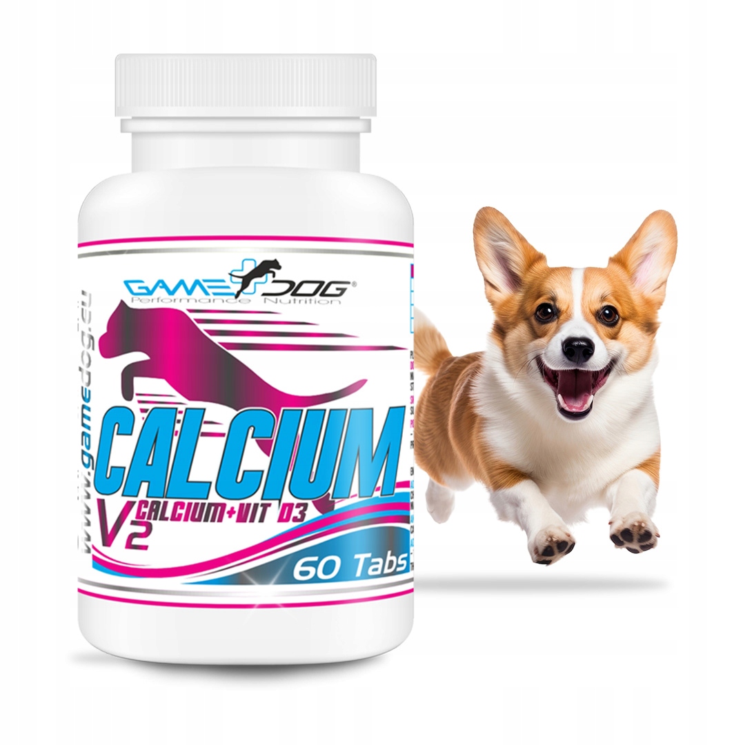 Suplement dla Psa Game Dog Calcium V2 (60 Kapsułek) - Witaminy, suplementy dla psów i kotów ...