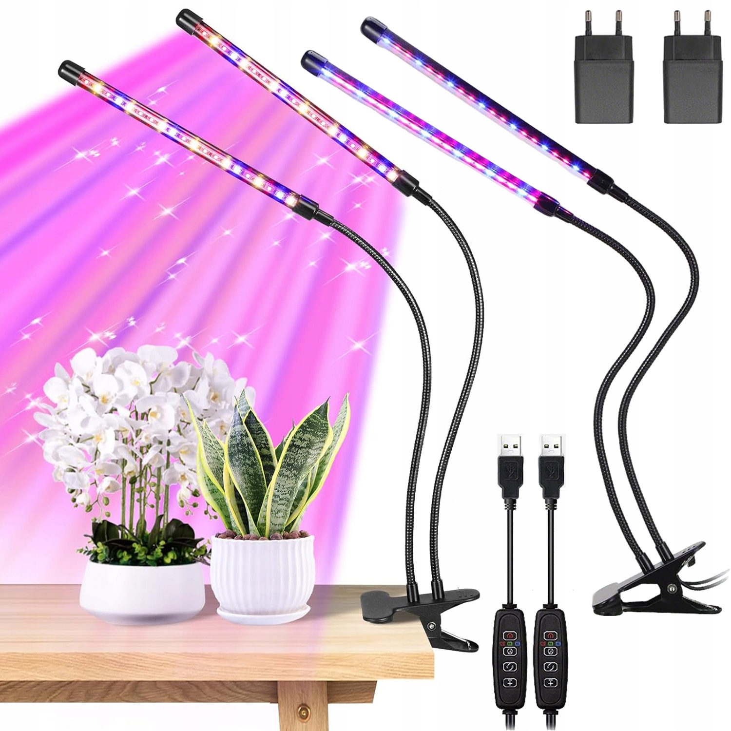 LED LÁMPA NÖVÉNYTERMESZTÉSHEZ, FULL SPECTRUM, VIRÁGZÁSHOZ, KLIPSZES ...