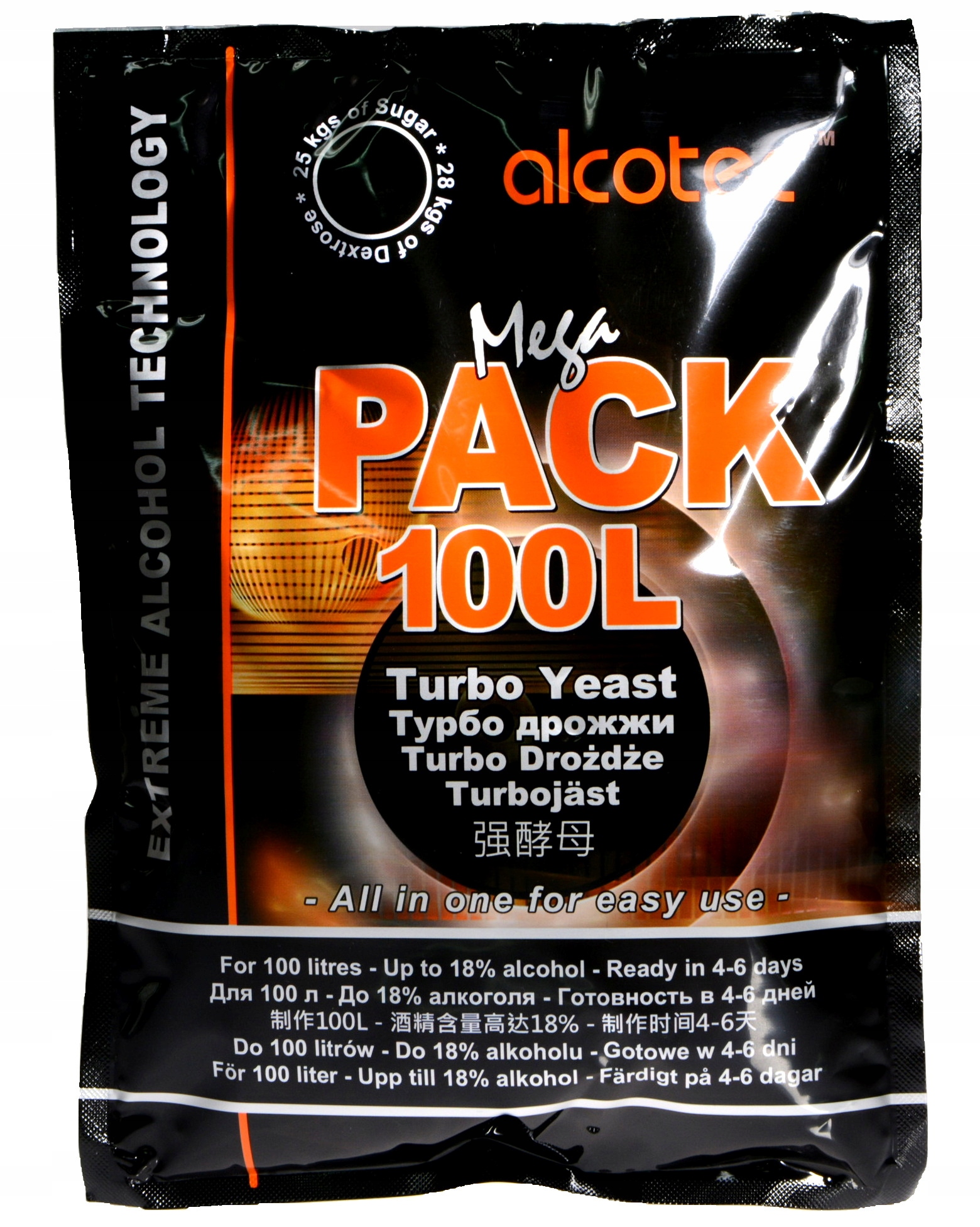 Drożdże gorzelnicze ALCOTEC Mega Pack 100 L/x5szt. (5031174310133) • Cena, Opinie • Drożdże ...