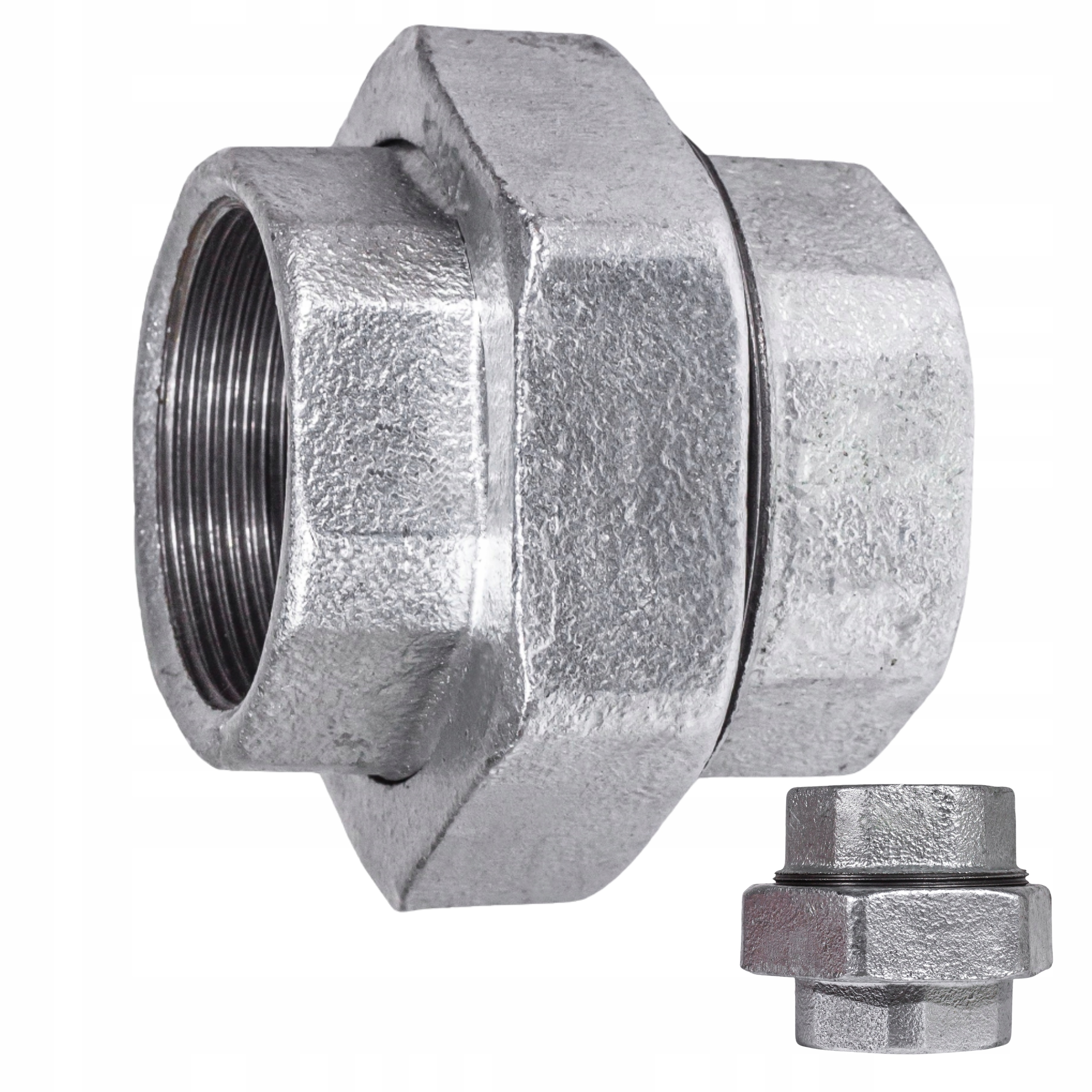 ŚRUBUNEK HOLENDER OCYNKOWANY PŁASKI DWUZŁĄCZKA Ø 2" W/W DN50 ŻELIWNY ...