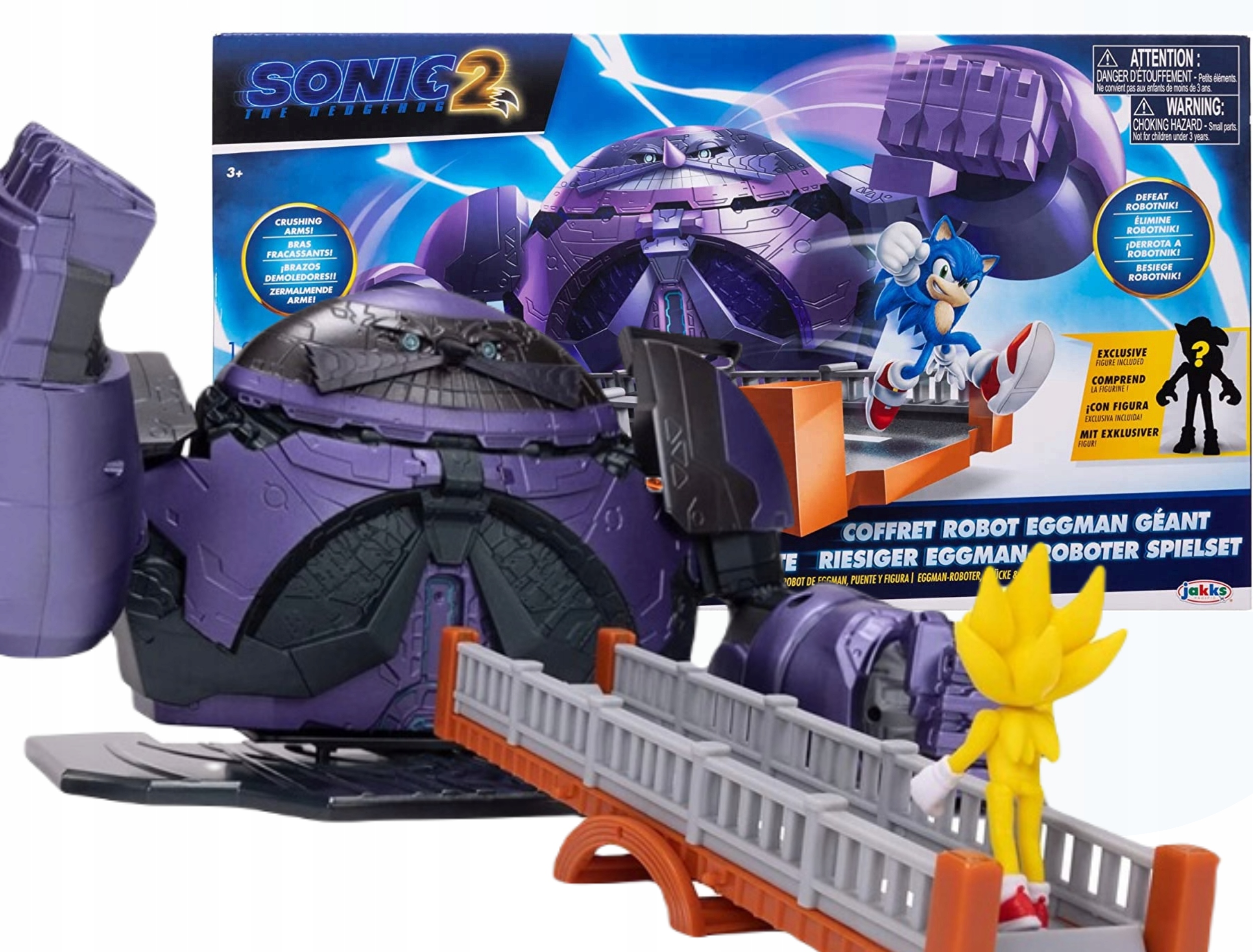 JAKKS ZESTAW SONIC GIANT EGGMAN ROBOT BITWA FILM 12484963250 - Allegro.pl