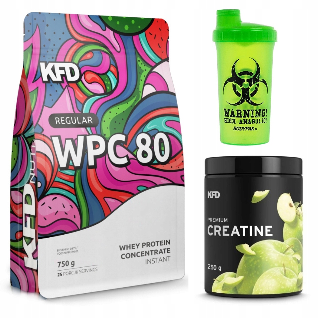 ZESTAW KFD Białko WPC Kreatyna Monohydrat i Shaker - 5901947661987 ...
