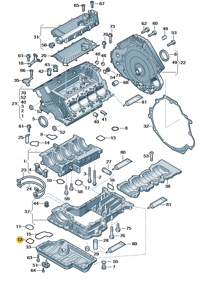 NOWE ORYGINALNE AUDI OE USZCZELKA 079103121AE - porównaj ceny - Allegro.pl