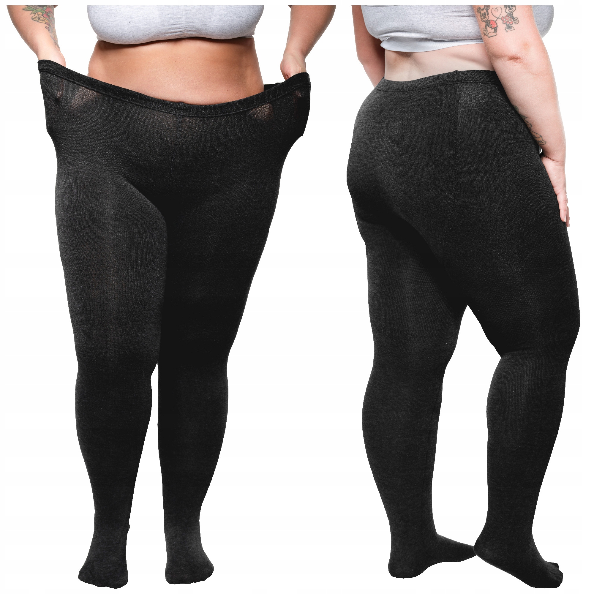 RAJSTOPY DAMSKIE OCIEPLANE GRUBE CIEPŁE PLUS SIZE ZIMOWE KRYJĄCE 2XL ...