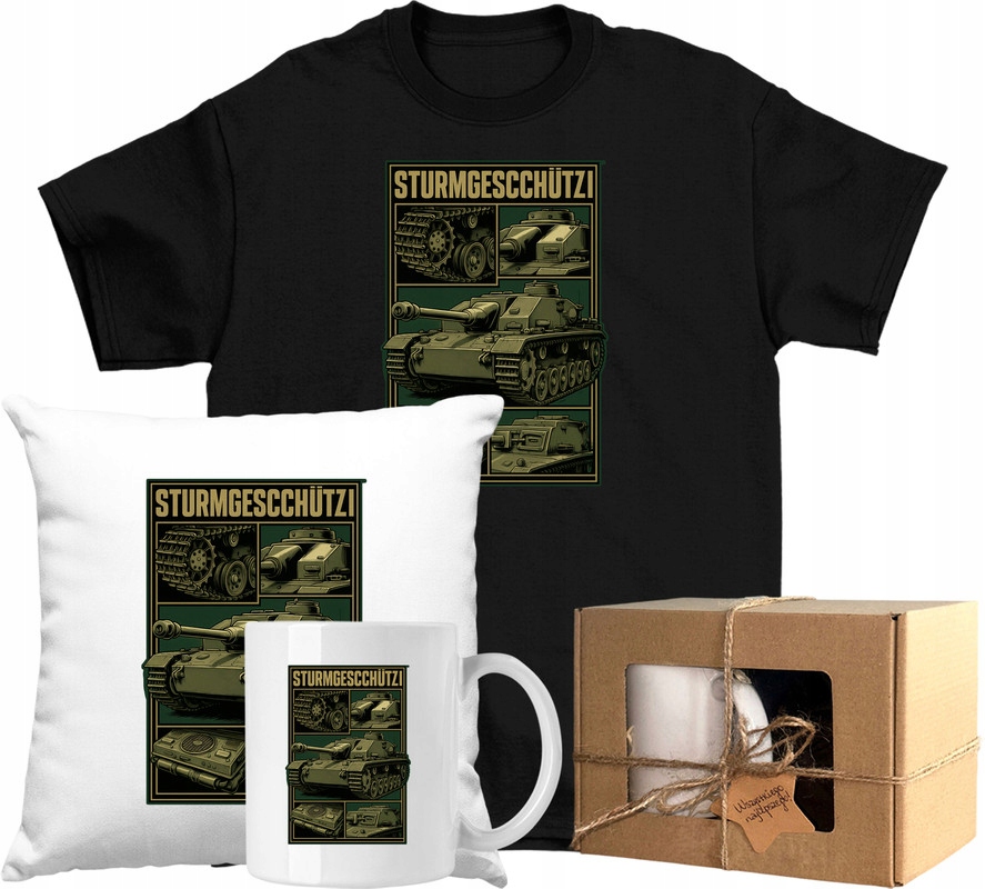 Nagy Szett Póló Bögre Sturmgeschutz III Stug WW2 XXL Ajándék za 7805 ...