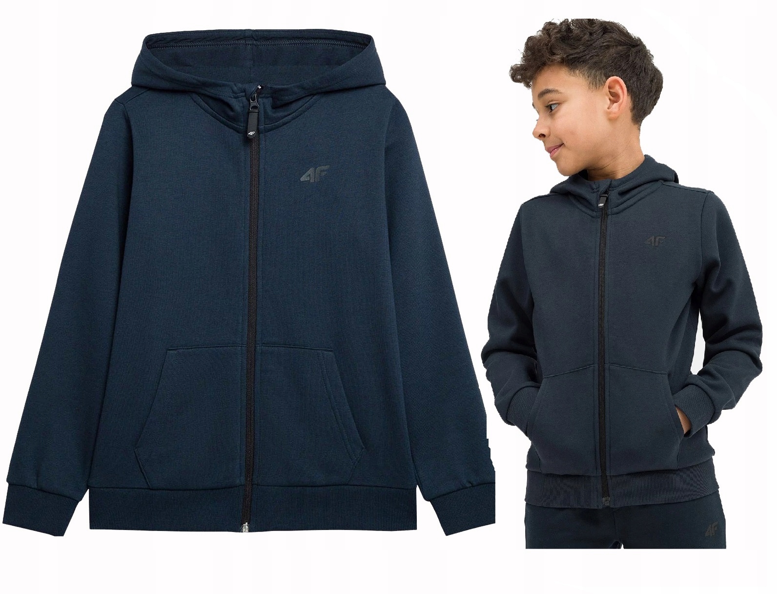 BLUZA CHŁOPIĘCA DRESOWA 4F ROZPINANA KAPTUR 128 14174711053 - Allegro.pl