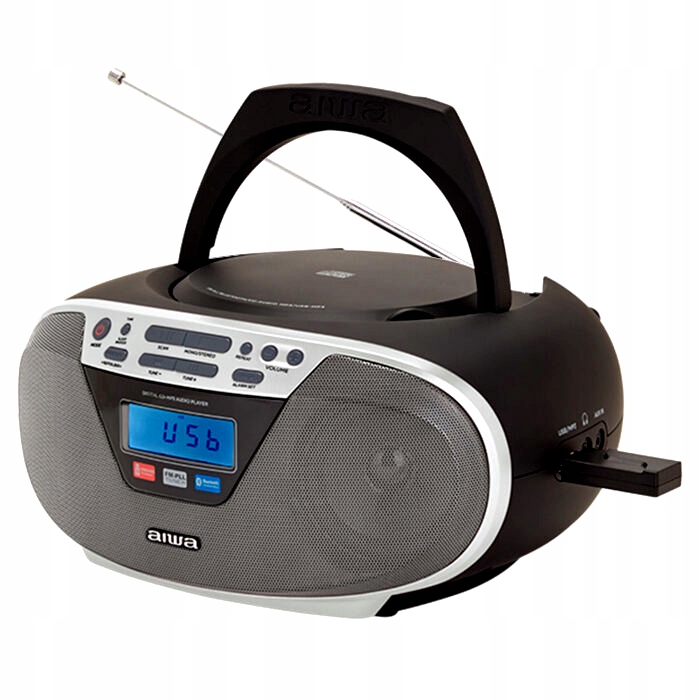 ODTWARZACZ CD RADIO BOOMBOX AIWA BBTU-400SL BLUETOOTH USB ZEGAR LCD ... ODTWARZACZ CD RADIO BOOMBOX AIWA BBTU-400SL BLUETOOTH USB ZEGAR LCD ...