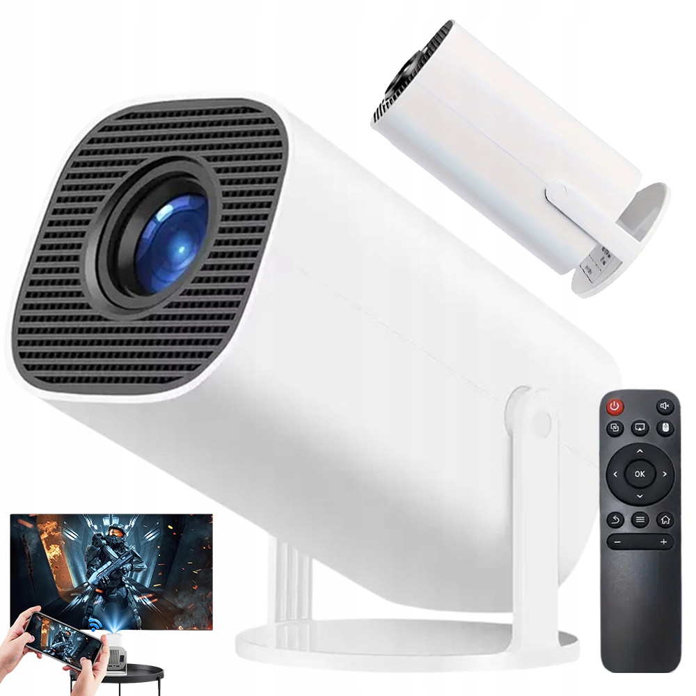 PROJEKTOR 1080P ANDROID 12 180° Z WIFI I BLUETOOTH 5.0 PRZENOŚNY 500LM ...