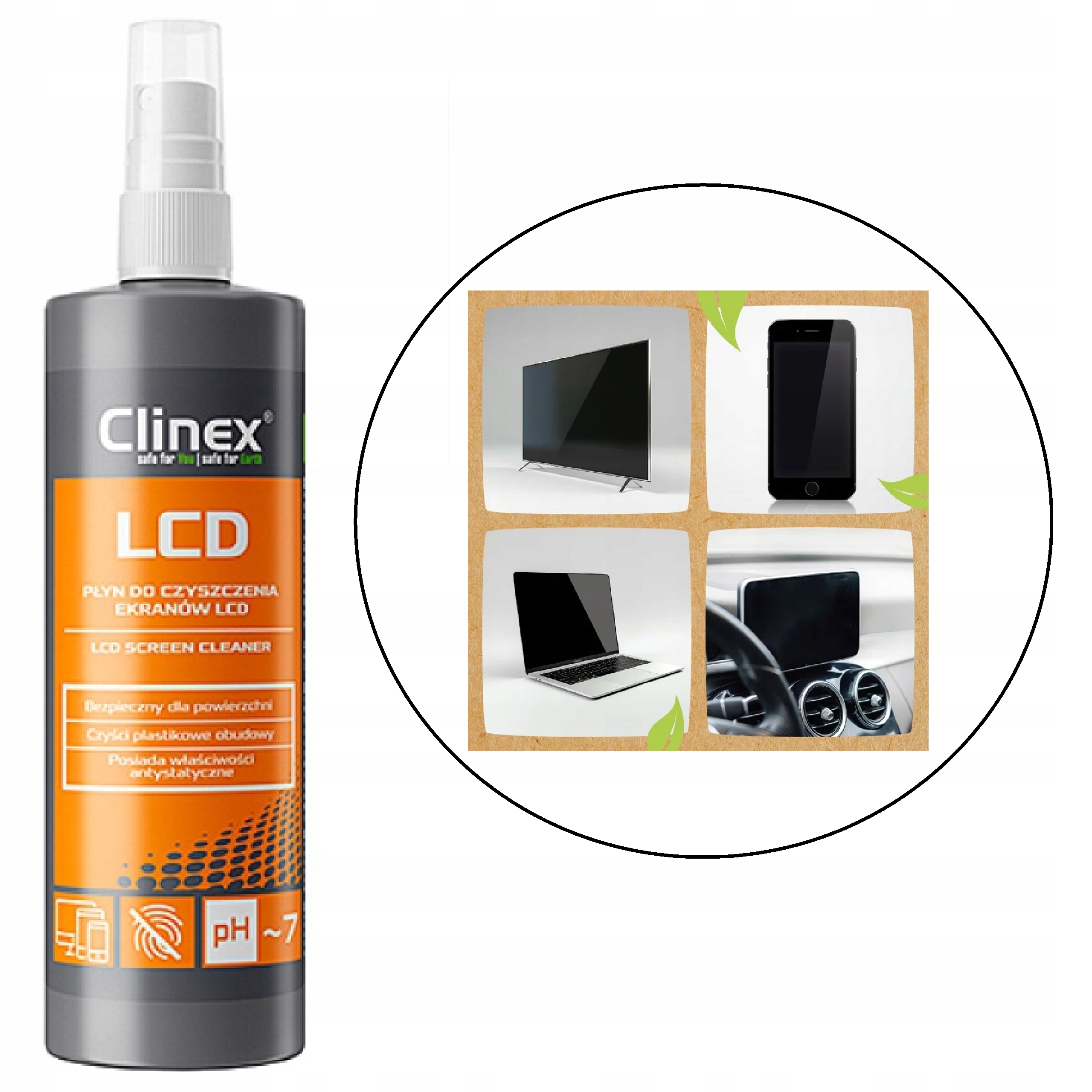 Preparat do Czyszczenia Ekranów Clinex LCD 200ml - Sklep, Opinie, Cena ...