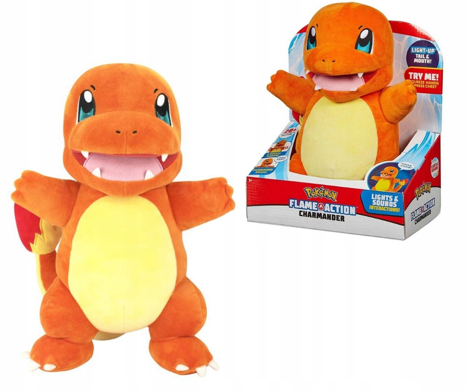 CHARMANDER Pokemon Pluszak Interaktywny 30 cm (889933977708) • Cena ...