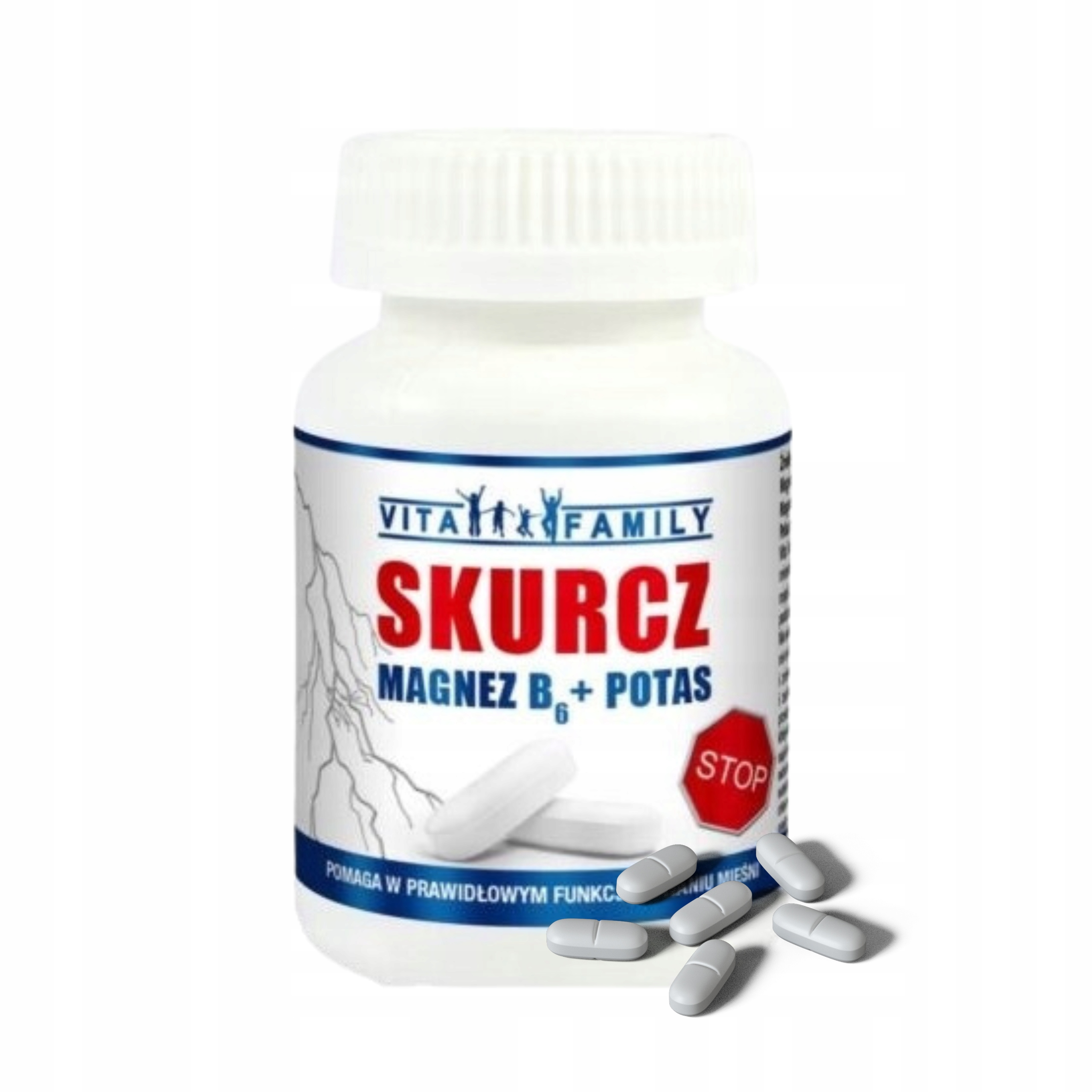 EFFERTA SKURCZ MAGNEZ Z POTASEM 100 TABLETEK VITA FAMILY (5901751001467 ...