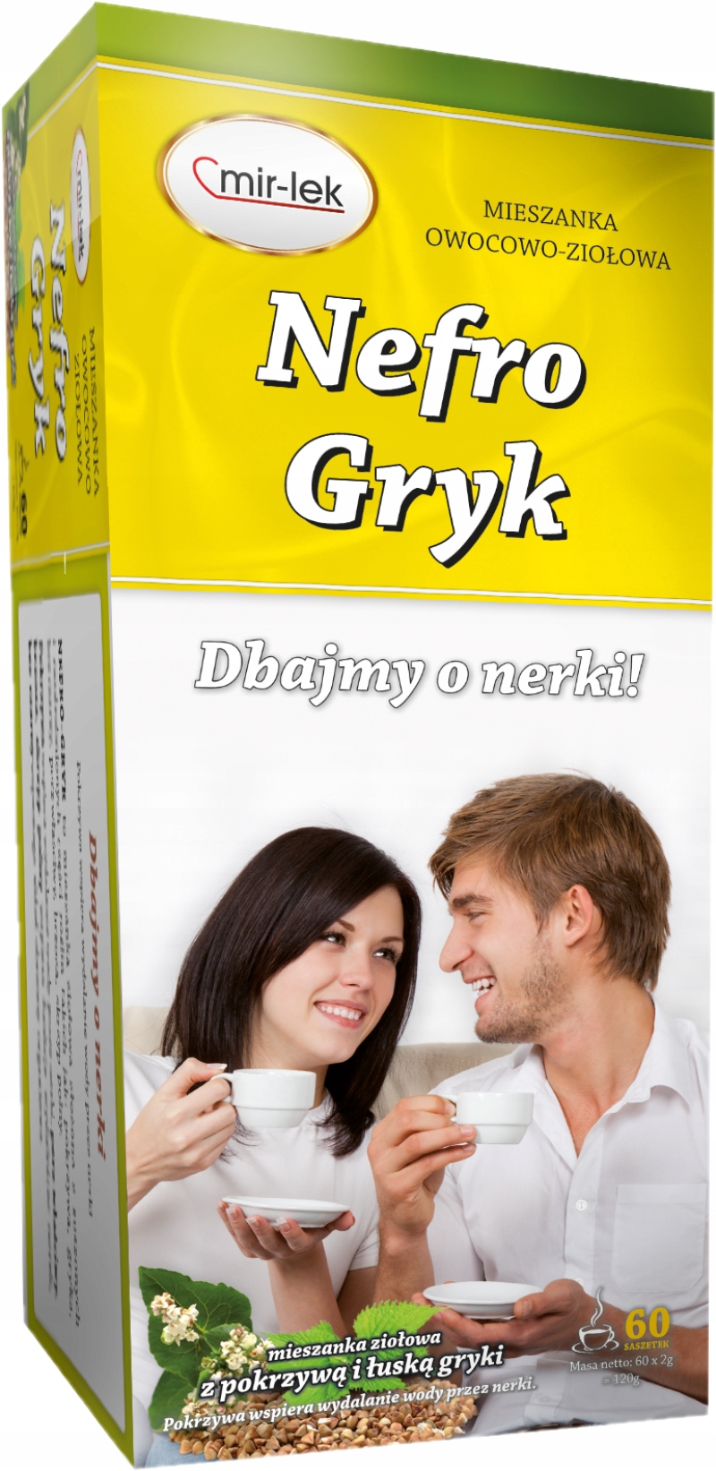 Mir-Lek Mieszanka Ziołowa z łuską gryki wspomagająca pracę nerek 60 ...