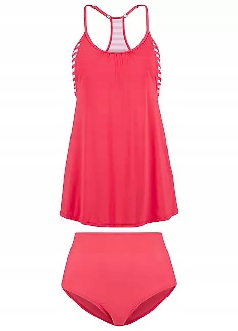 SJ30 DÁMSKÉ DVOUDÍLNÉ PLAVKY TANKINI BONPRIX 52 RŮŽOVÁ - Allegro