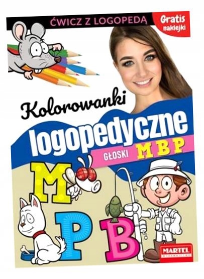 KOLOROWANKI LOGOPEDYCZNE. GŁOSKI M B P PRACA ZBIOROWA Książki dla dzieci (12614375489) | Allegro