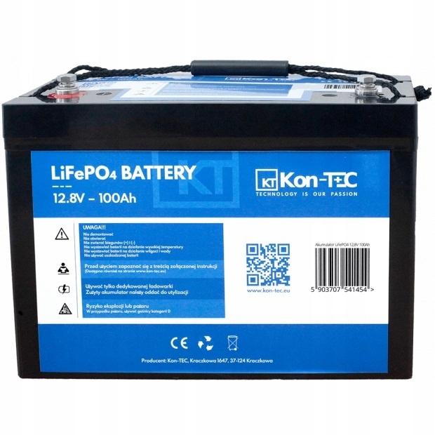 Akumulator litowo-jonowy Kon-Tec KT-LFP12100 12,8 V / 100 Ah ...