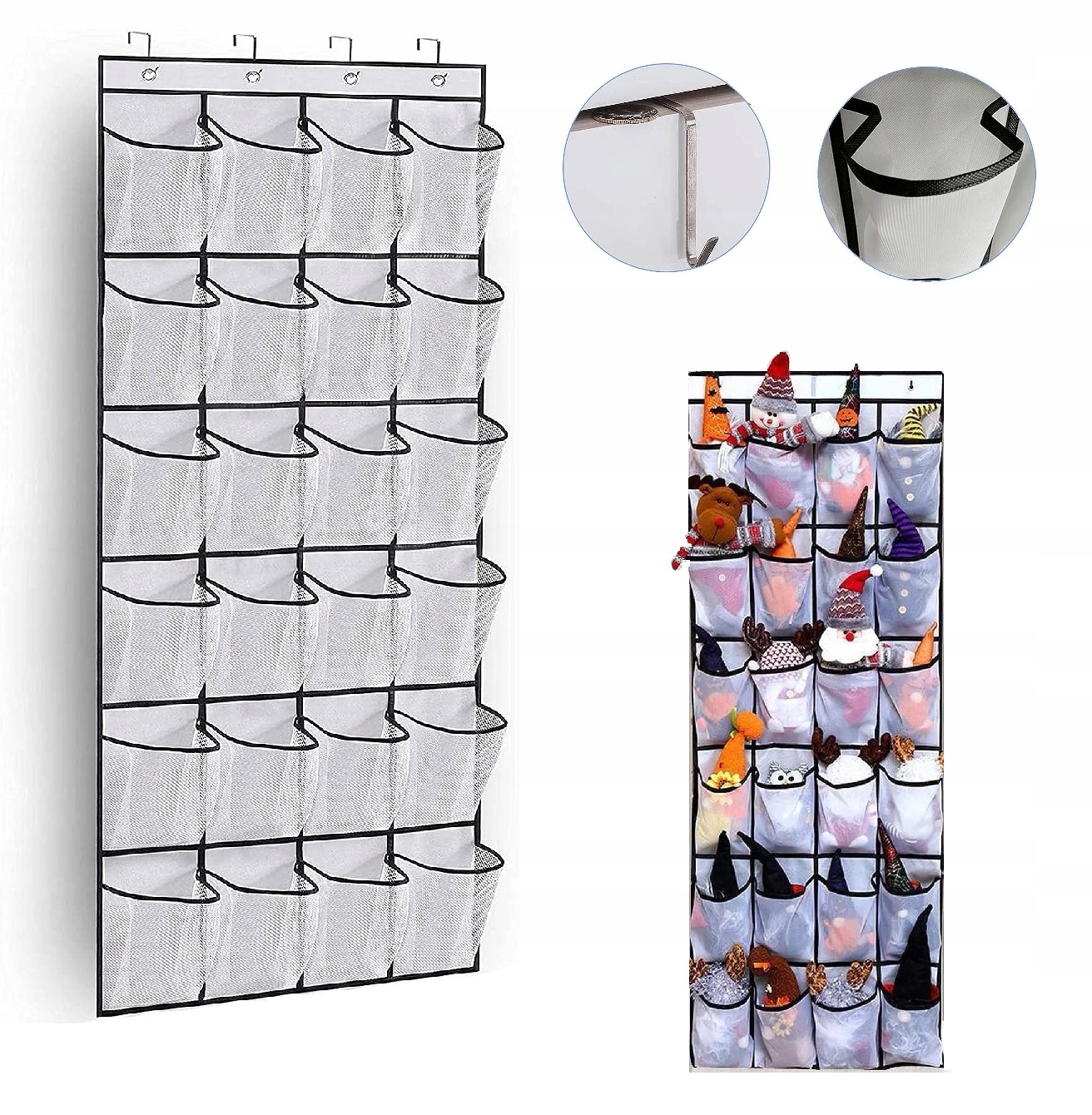 ORGANIZER WISZĄCA SZAFA PÓŁKI DRZWI 24 KIESZENIE (641531) • Cena ...